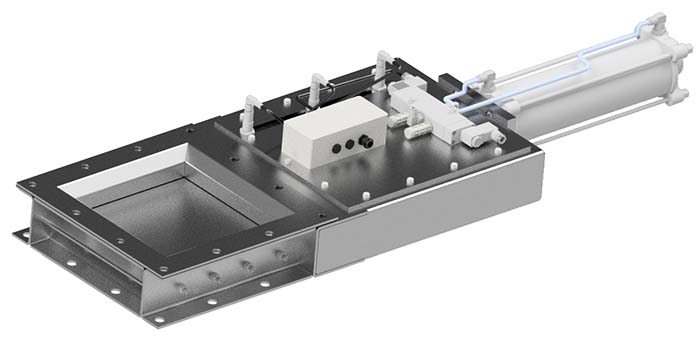 Flachschieber in Schweißkonstruktion | Schütte Industrieservice GmbH